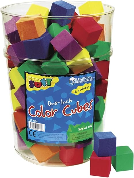 Amazon.com: Learning Resources Hands-On Soft Color Cubes, Counting ...