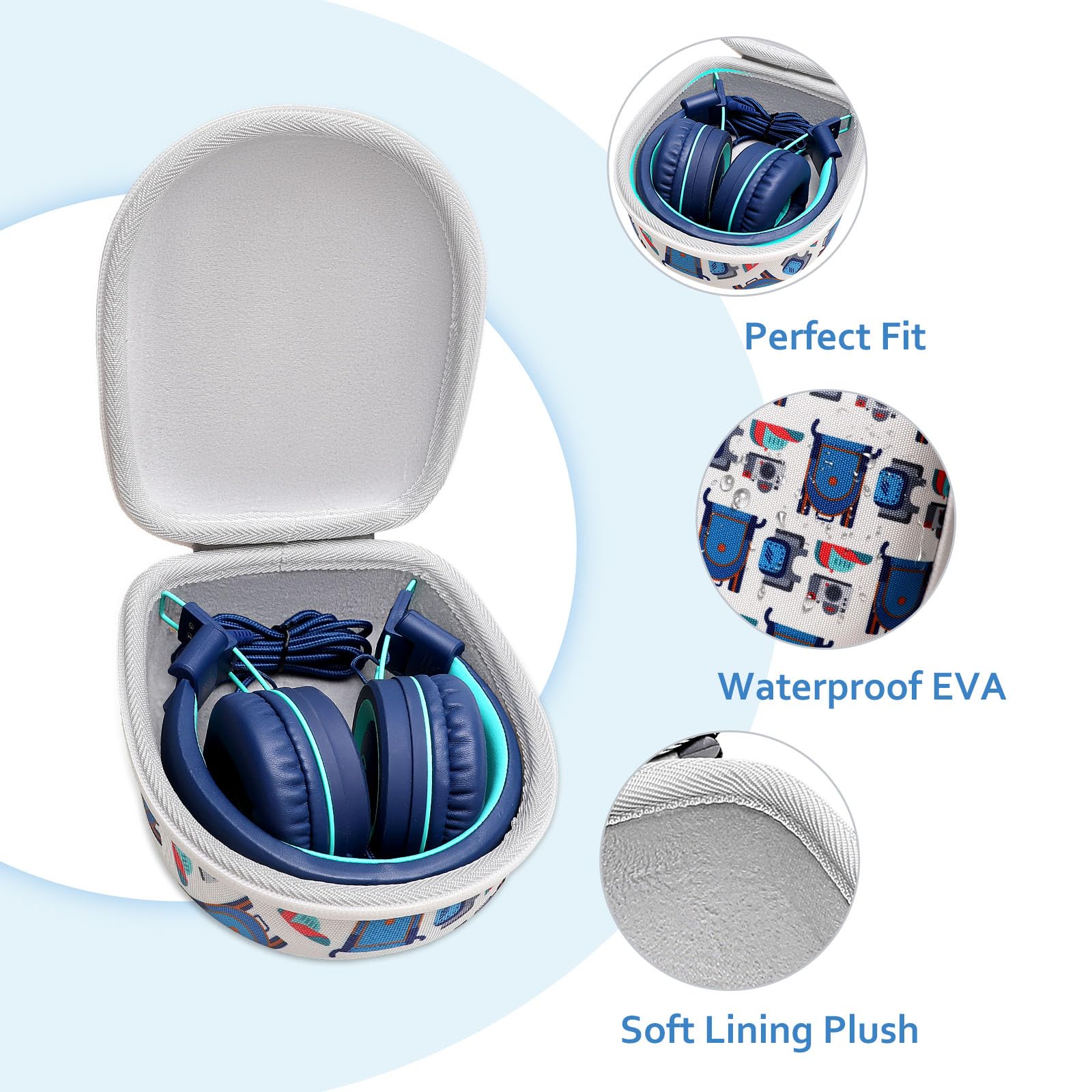 Snapklik.com : XANAD Kids Headphone Case For Elecder I37 / Noot K11 ...