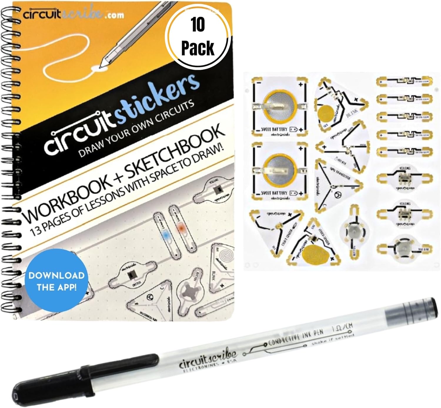 Amazon.com: Circuit Scribe Sticker Kit 10 Pack Classroom Kit | Circuit ...