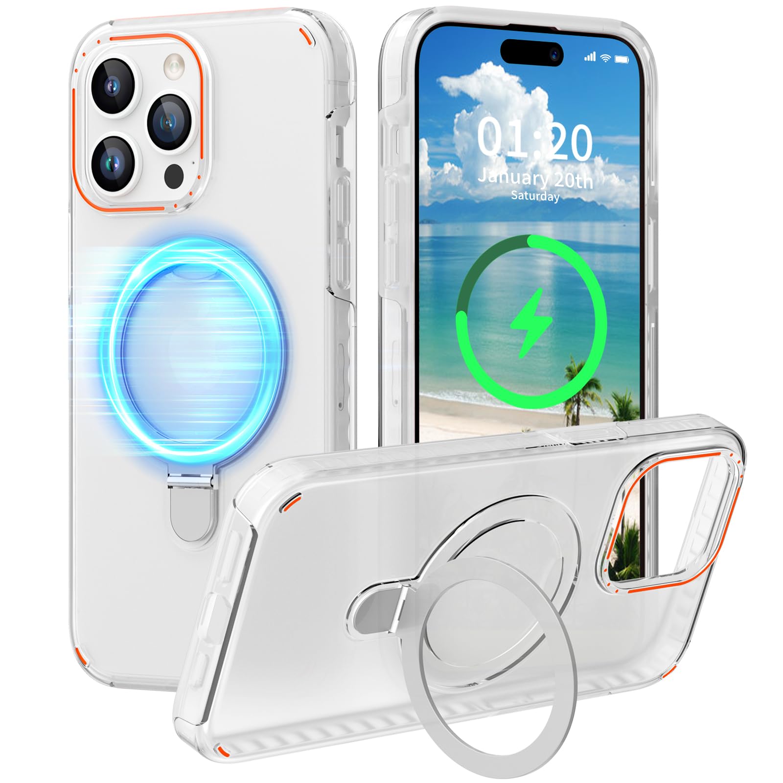 Amazon.com: Flodsw Stronger Magnetic for iPhone 14 Pro Case with Stand ...