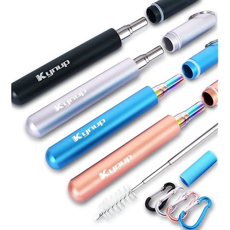 Amazon.com: Vantic Reusable Metal Straws, Collapsible Stainless Steel ...
