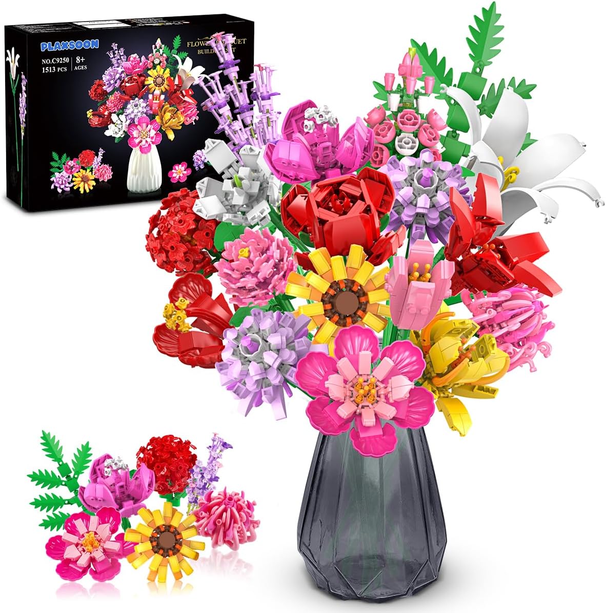 LEGO Icons Flower Bouquet 10280 Building Decoration Set - Artificial ...