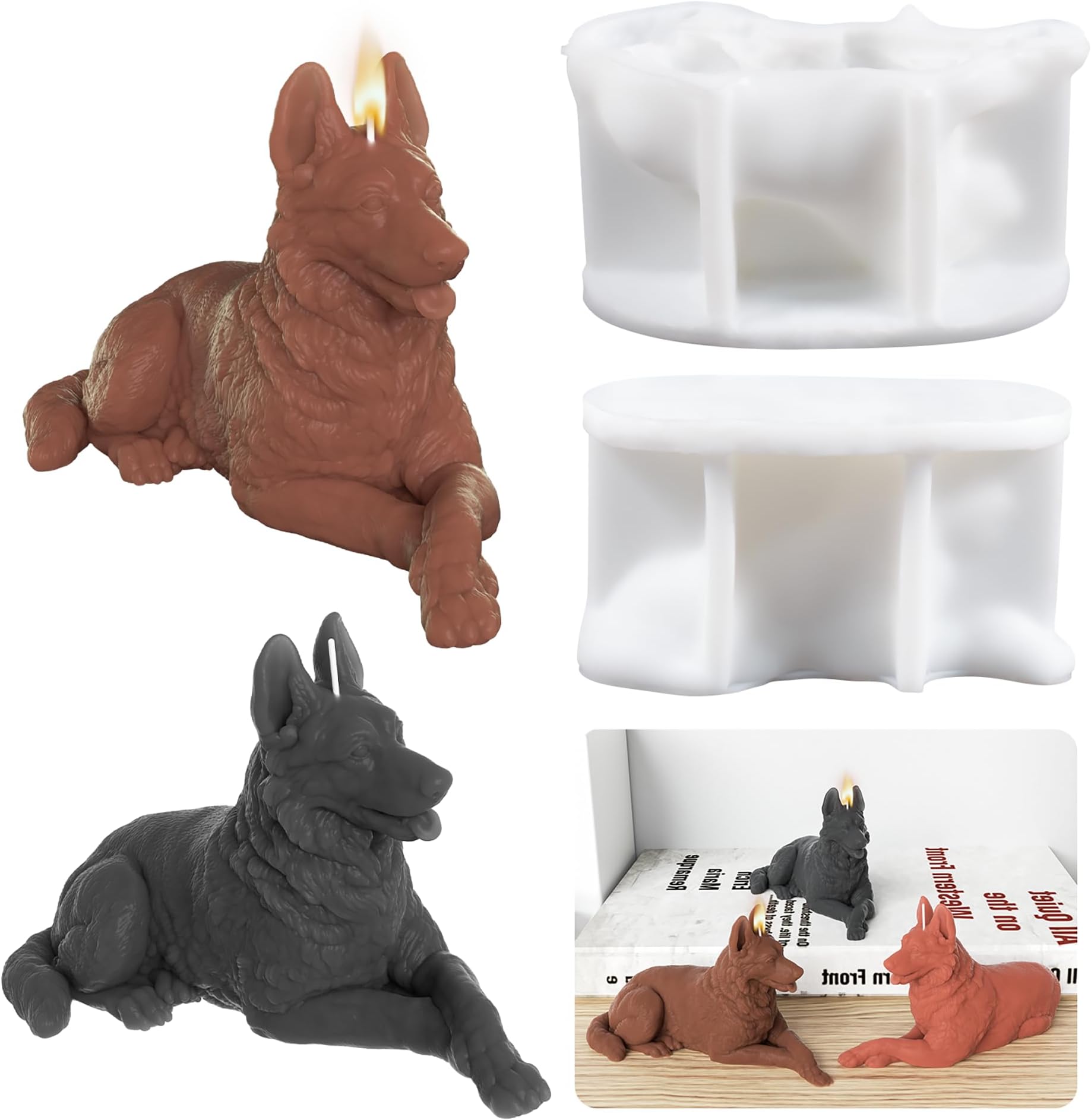 Amazon.com: Runloo 3D Dog Molds Silicone Fondant Mousse Cake Chocolate ...