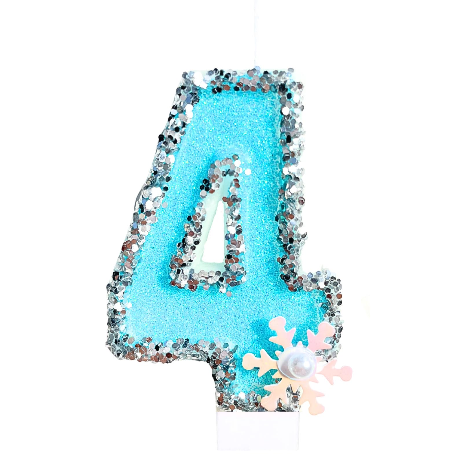 Amazon.com: CasaPopz Frozen Birthday Number Candles for Cake, Blue ...