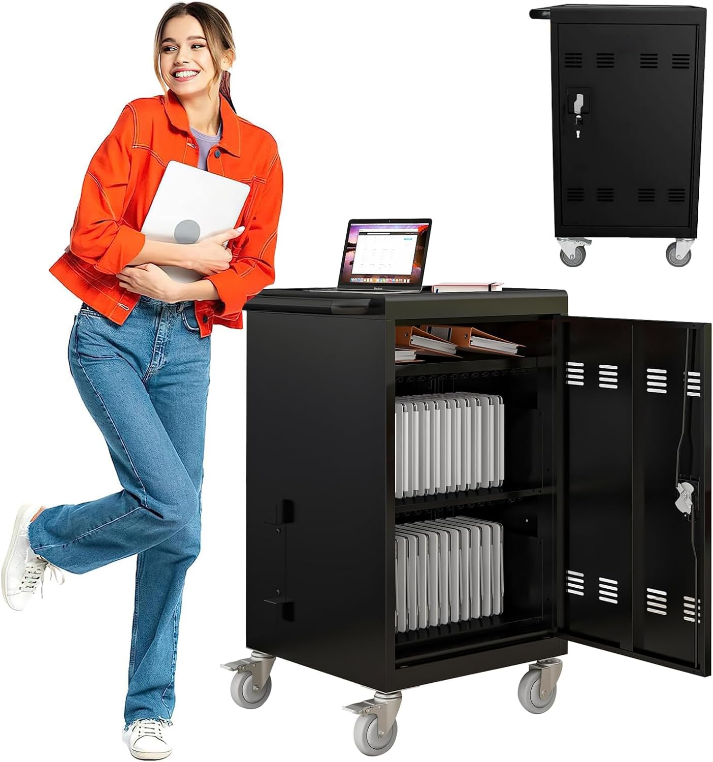 Amazon.com: Ipad Charging Cart for Office and Classroom, Charging Cart ...
