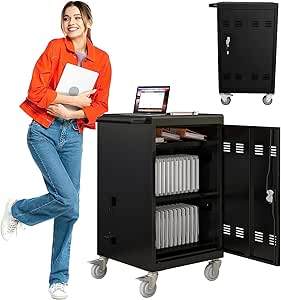 Amazon.com: Ipad Charging Cart for Office and Classroom, Charging Cart ...