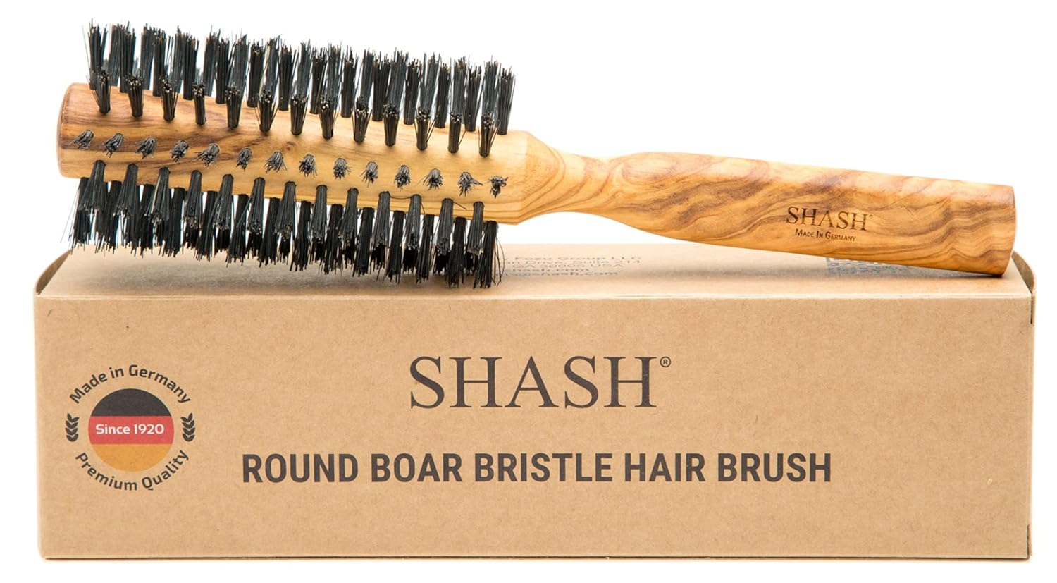 Amazon.com : SHASH Boar Bristle Round Brush - Made In Germany ...