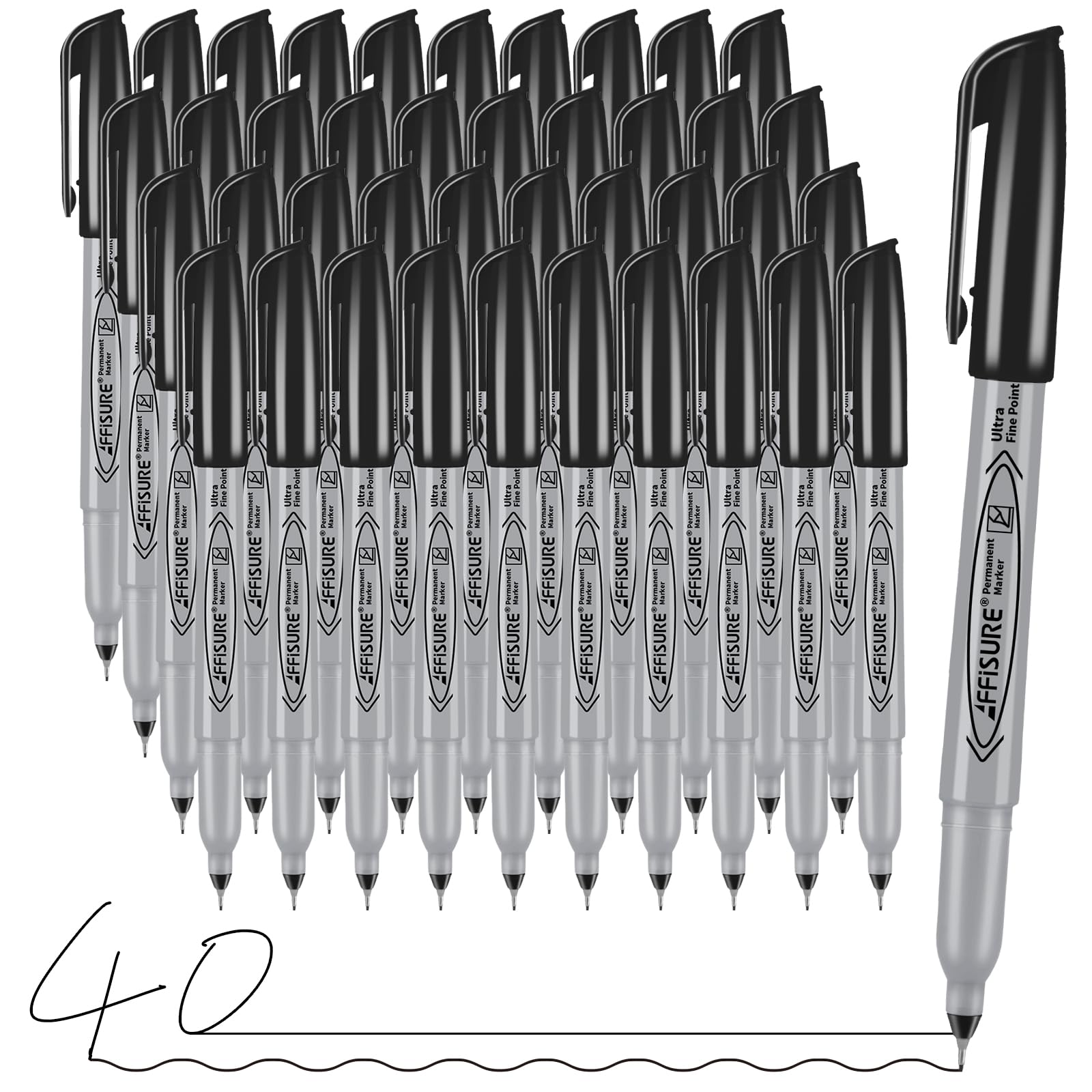 Amazon.com : Permanent Markers, Ultra Fine Point, Black, 40 Count, 0 ...