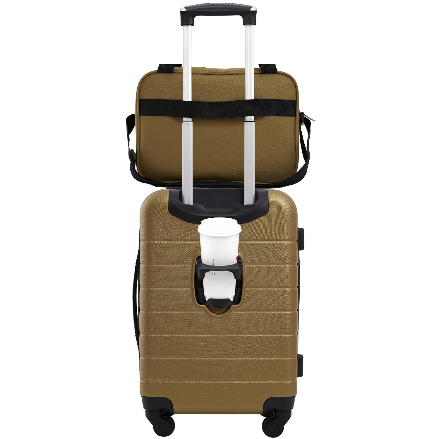 Buy Wrangler Smart Luggage Set with Cup Holder and USB Port, Dark ...