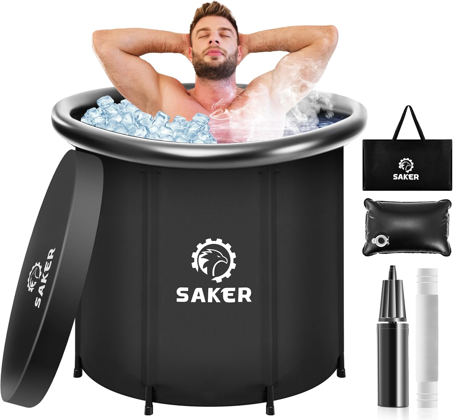 Amazon.com : Saker XL Ice Tubs for Cold Plunge, 110 Gallon Ice Bath Tub ...