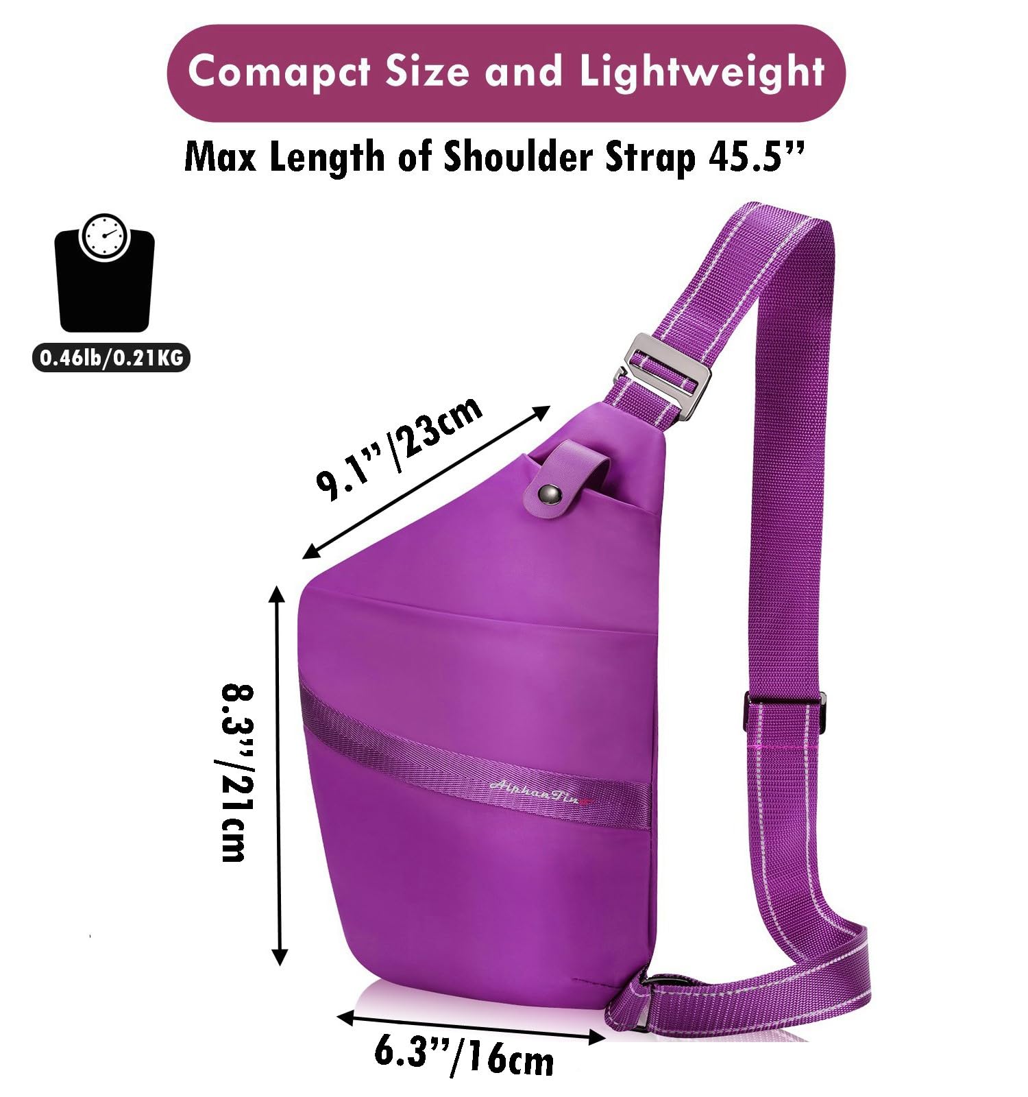 Snapklik.com : Alphantino Sling Bag For Men Women - Slim Crossbody ...