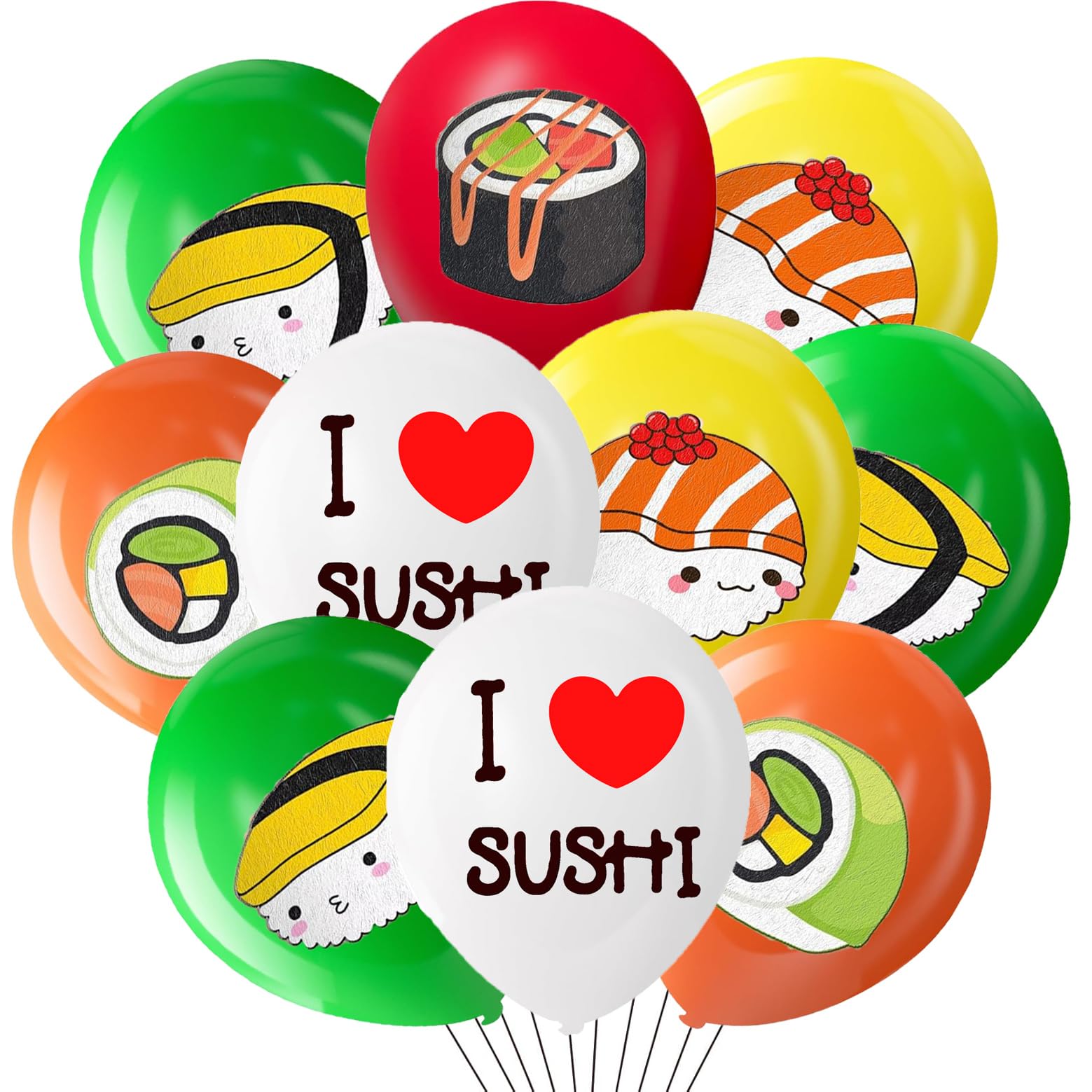 Amazon.com: ﻿ 35 Pcs Sushi Balloons for Japanese Party Decoration for ...