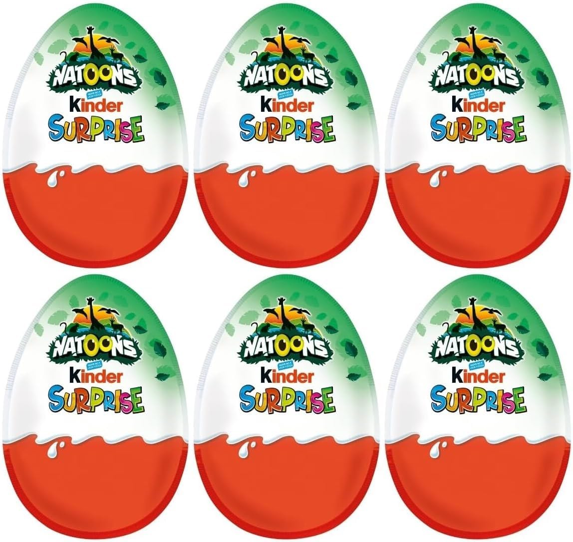 Kinder Surprise Egg Natoons 20g - Pack of 6 | Delightful Chocolate ...