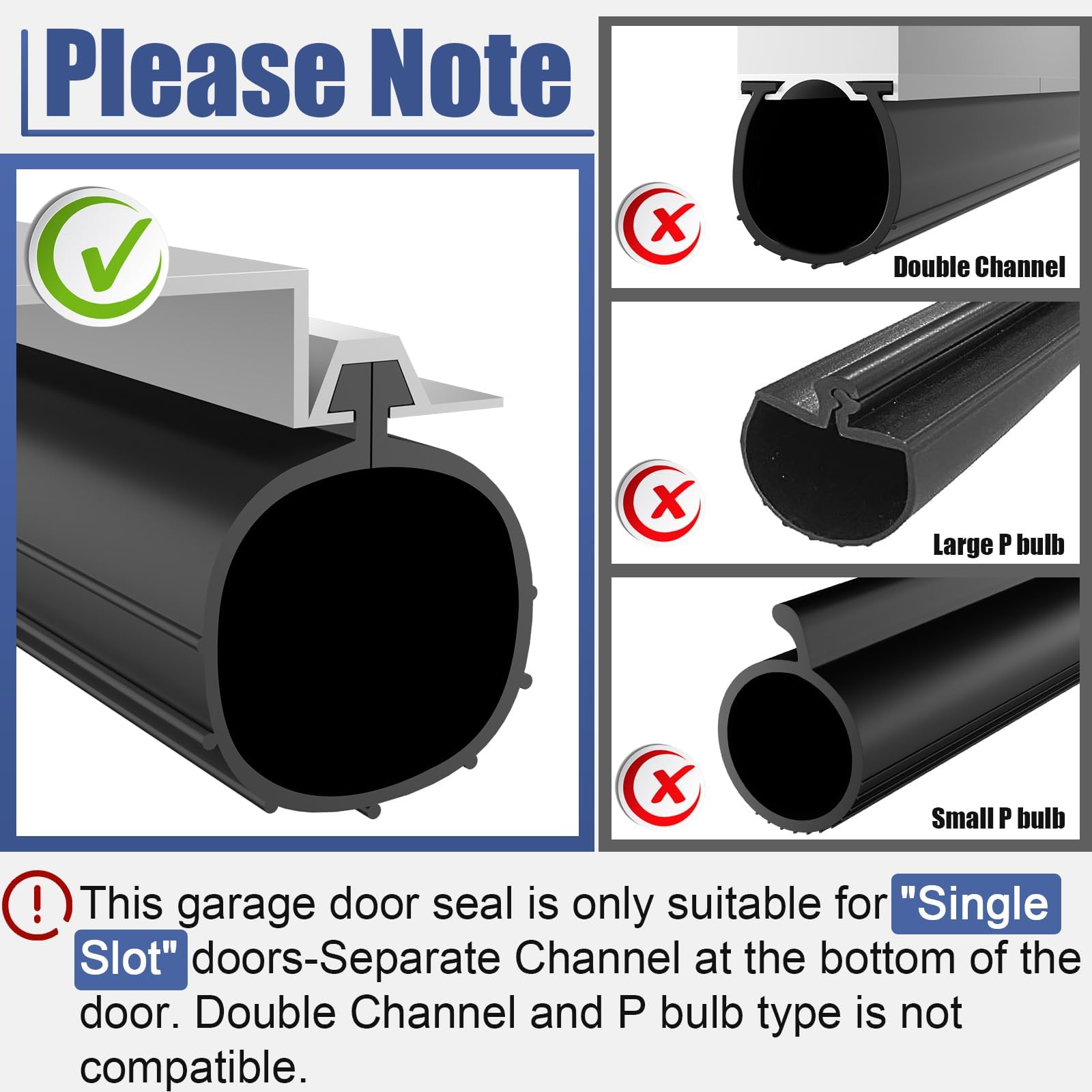 Single Channel Garage Door Sealnull