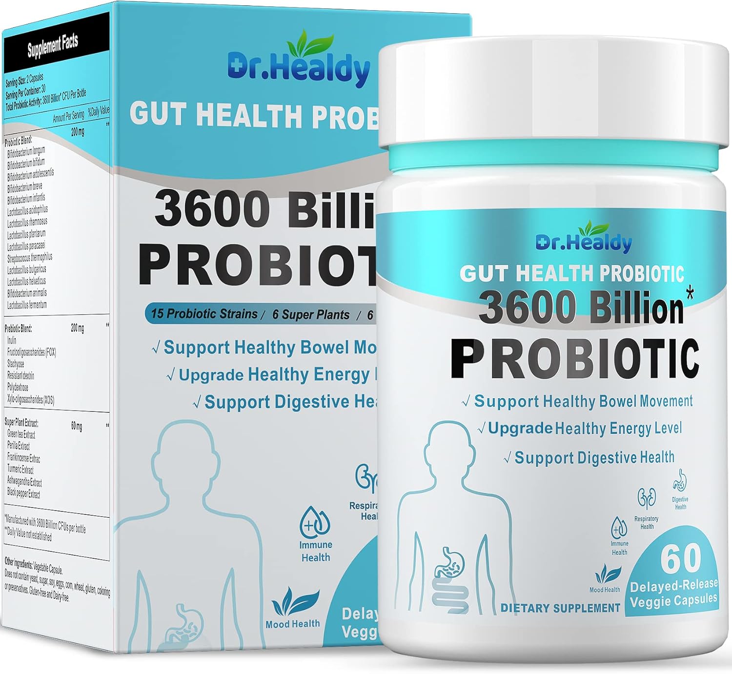 Amazon.com: Probiotics for Women & Men Digestive Health-Colon Cleanse ...