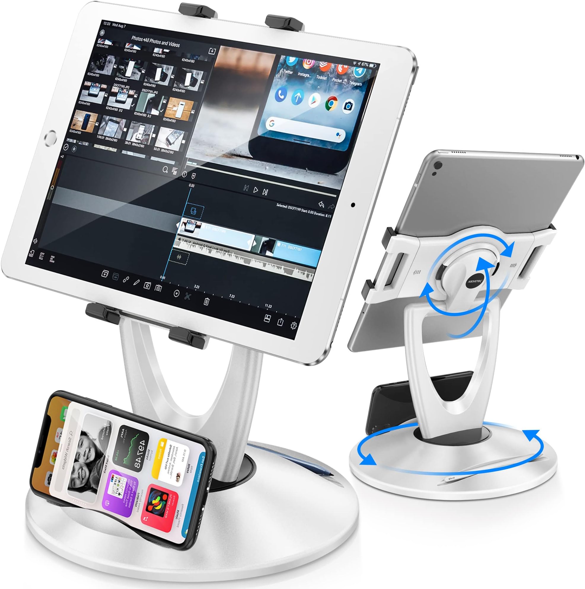 Amazon.com: AboveTEK Retail Kiosk iPad Stand, 360° Rotating Commercial ...