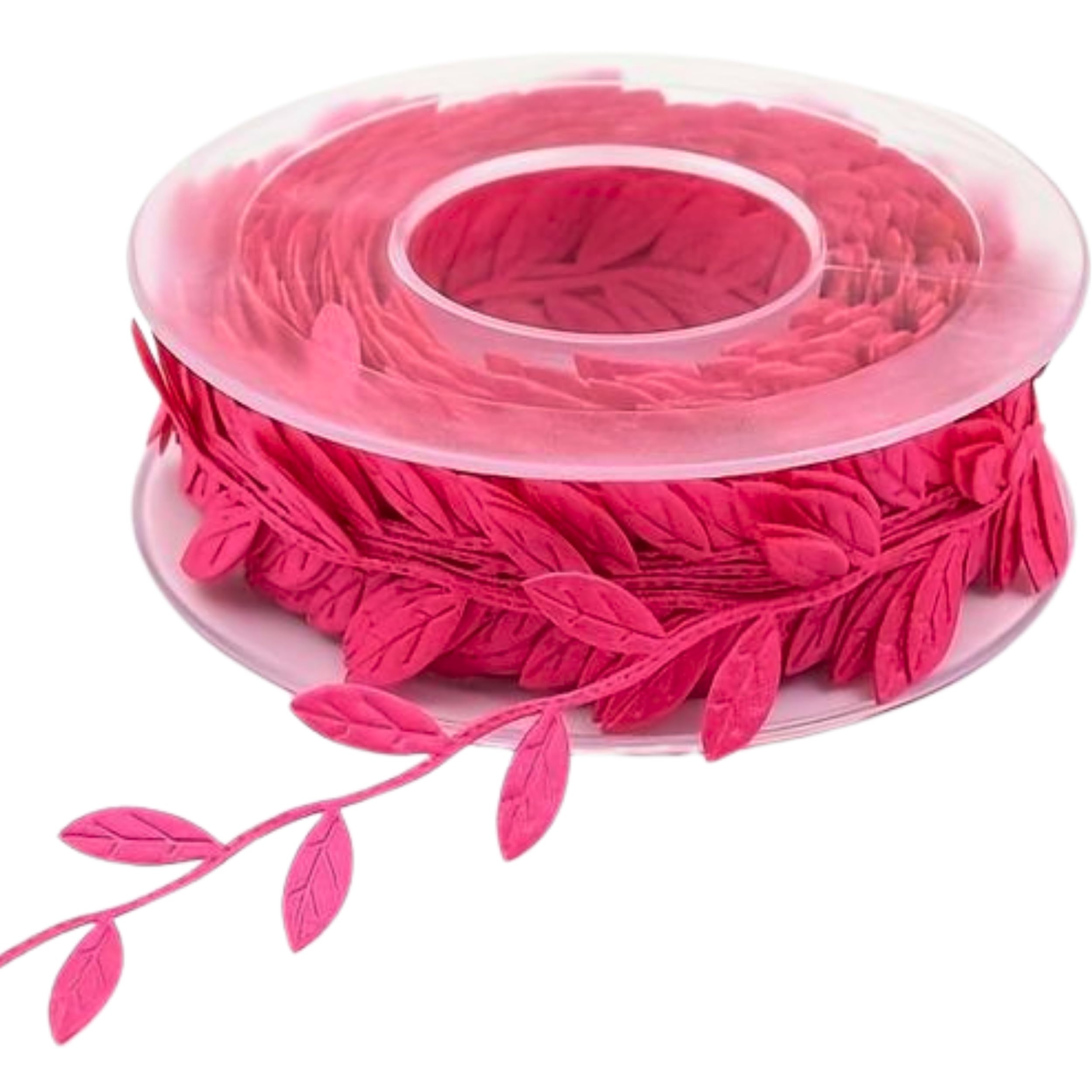 Amazon.com: 10 Yards Pink Leaf Ribbon 1" Width Valentine's Day Rose ...