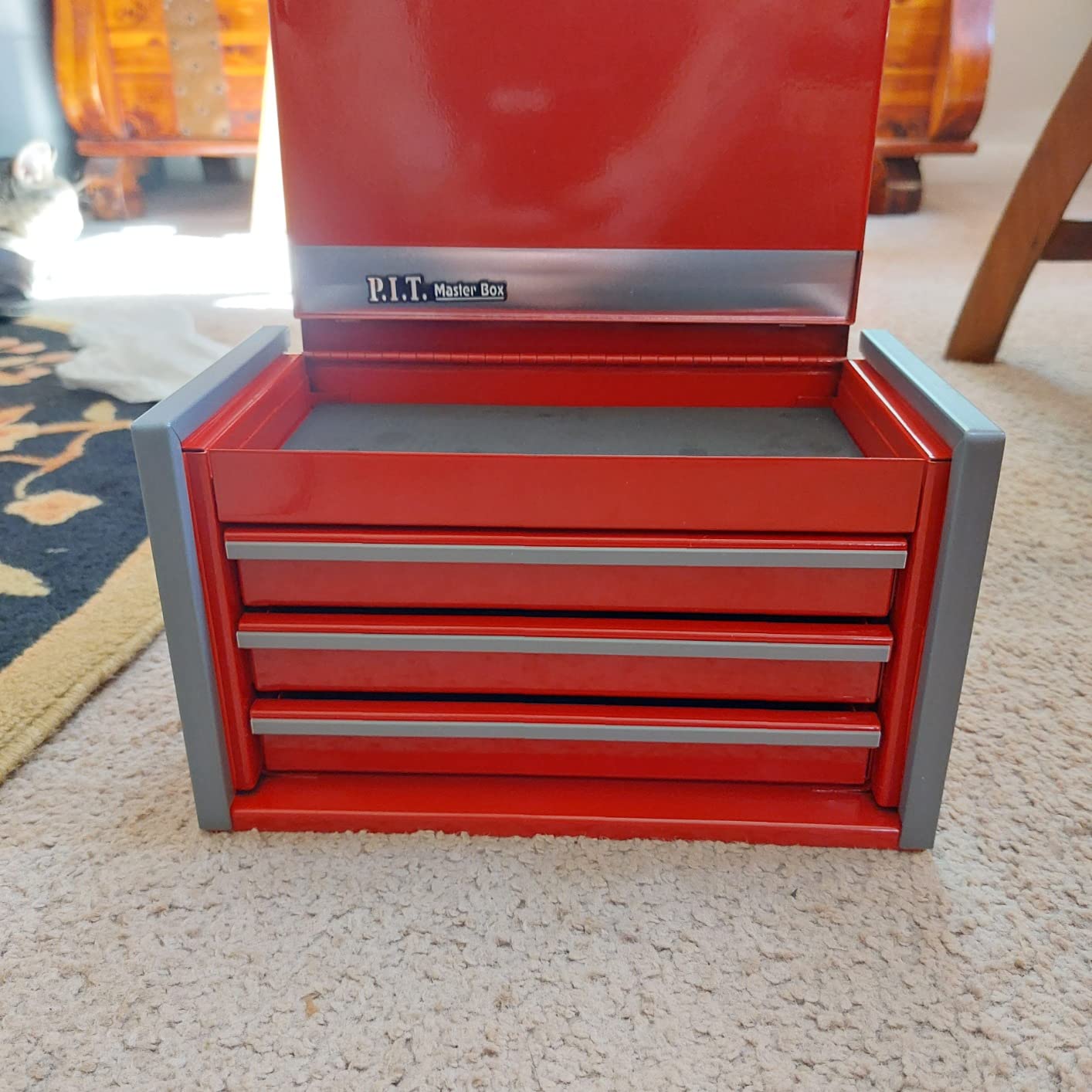 $9/mo - Finance P.I.T. Mini White Tool Box, Portable 3 Drawer Steel ...