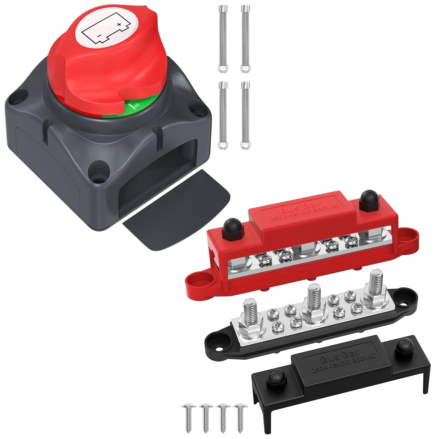 Amazon.com: Joinfworld 12V-48V Battery Disconnect Switch with Bus Bar ...