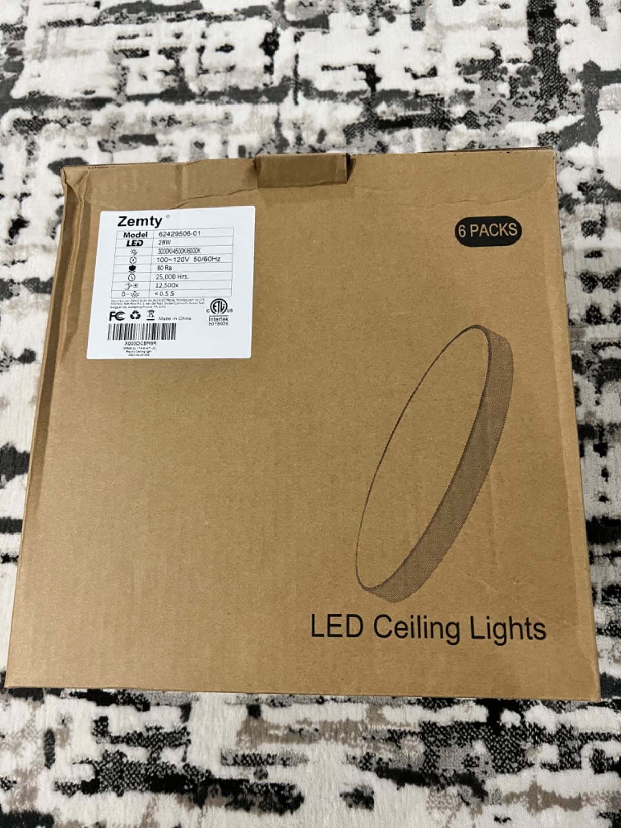 $10/mo - Finance zemty 6Pack 12 Inch LED Flush Mount Ceiling Light ...