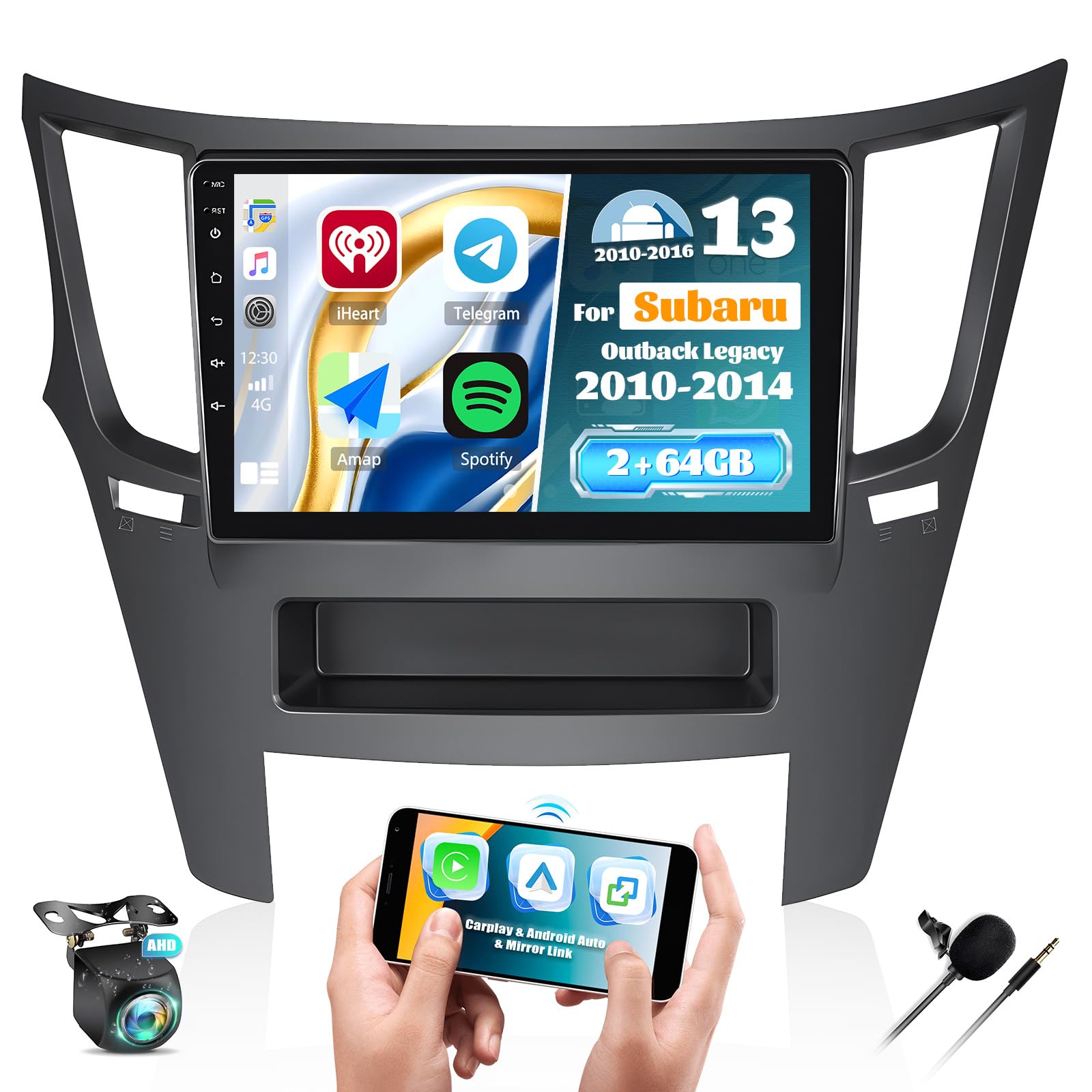 Amazon.com: 2G+64G Android 13 Car Stereo for Subaru Outback Legacy 2010 ...