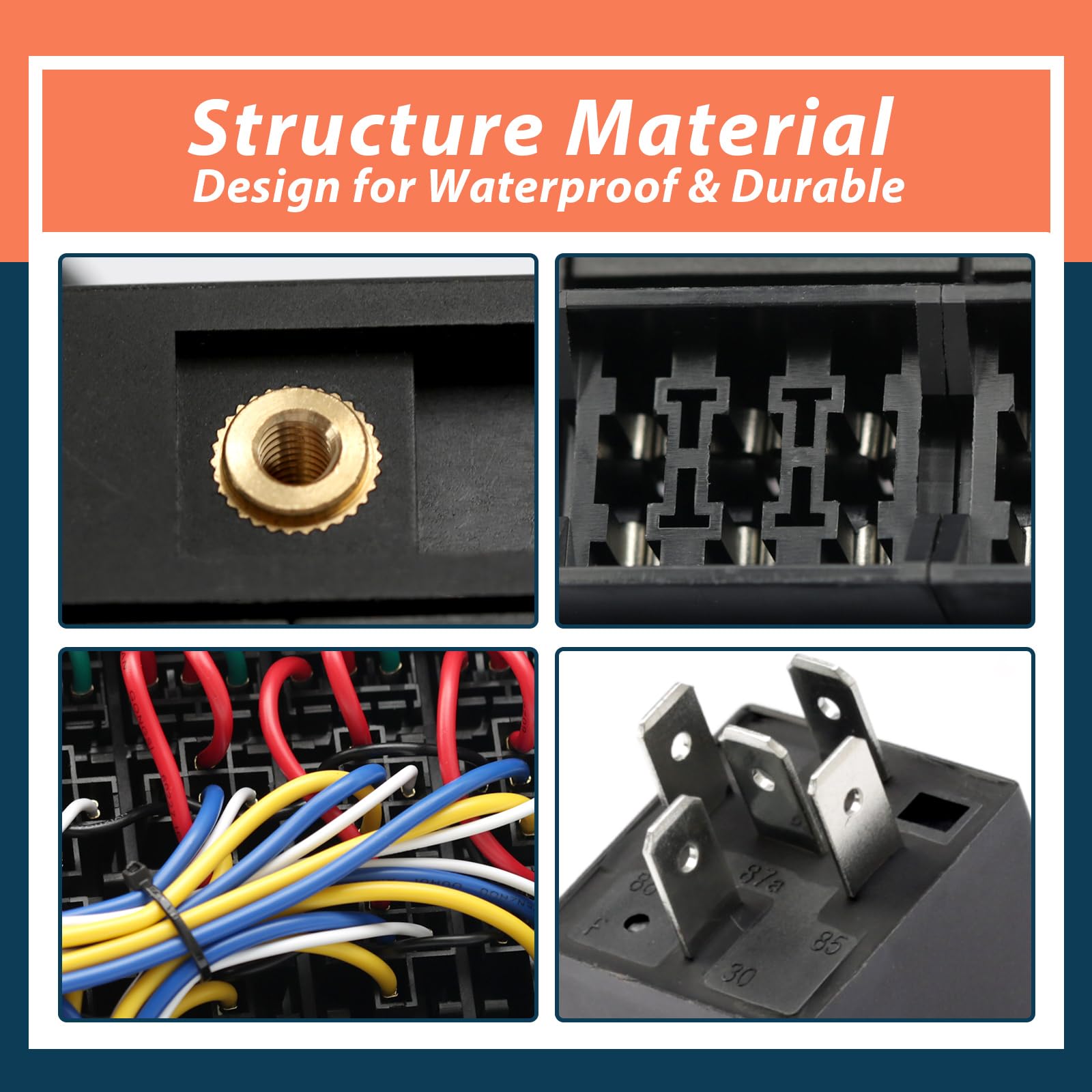 Pre-Wired 12V Fuse Relay Box 15 Slots, Universal Relay Box ATC/ATO Fuse ...