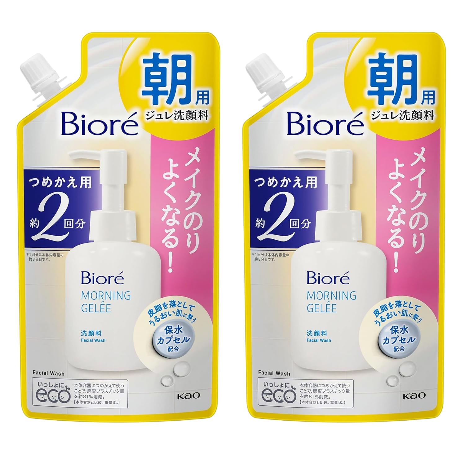 Amazon | ビオレ 朝用ジュレ洗顔料 つめかえ用 2回分 アクアフローラルの香り 160ml + おまけ付き 詰め替え 2個セット | TKHY | 洗顔ジェル 通販
