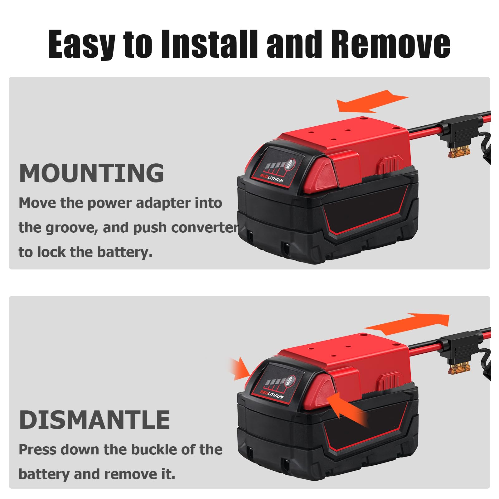 Snapklik.com : Power Wheels Adapter For Milwaukee Battery Adapter, For ...