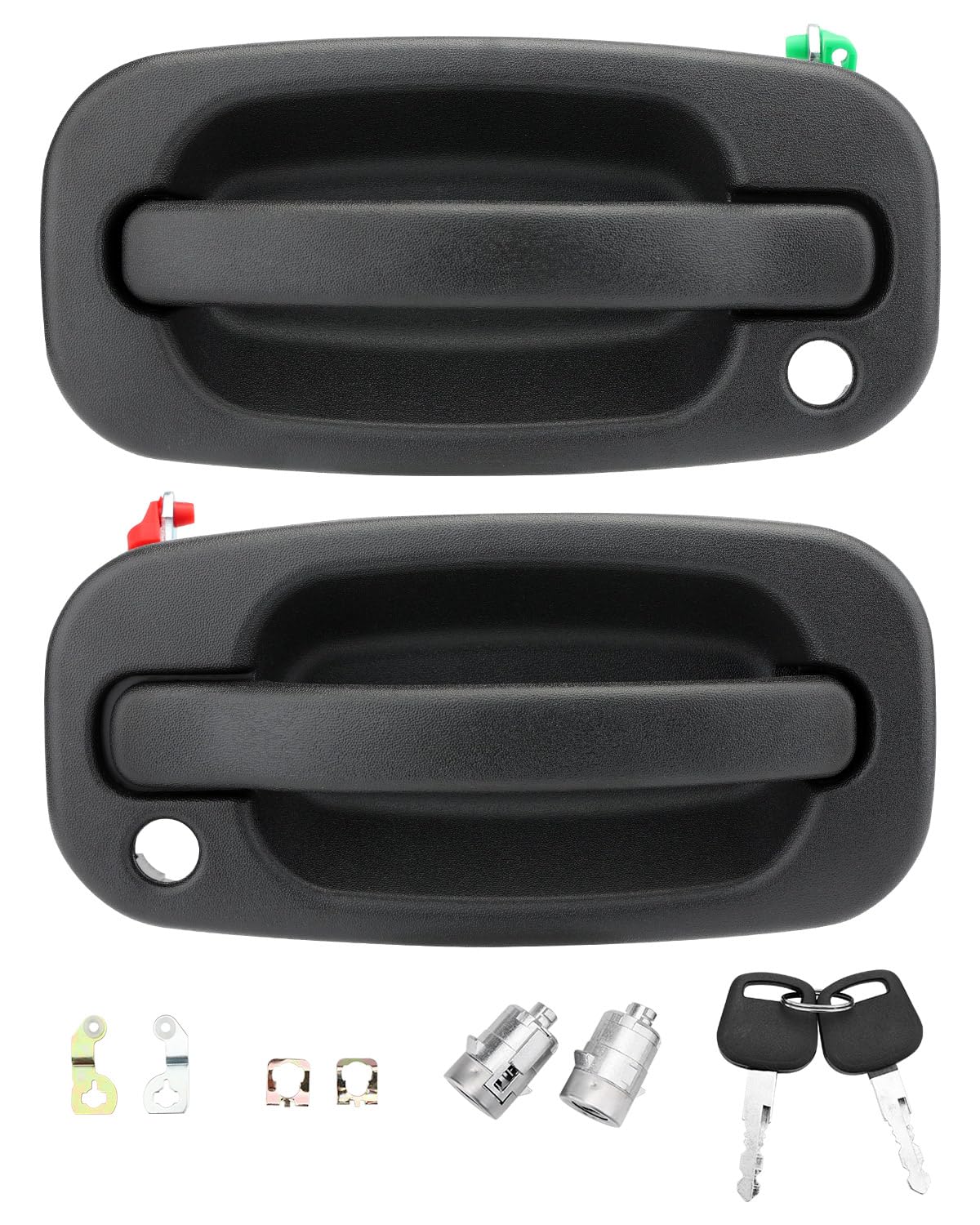 Snapklik.com : Metal Door Handles(Pair), w/Lock Cylinders & Keys ...