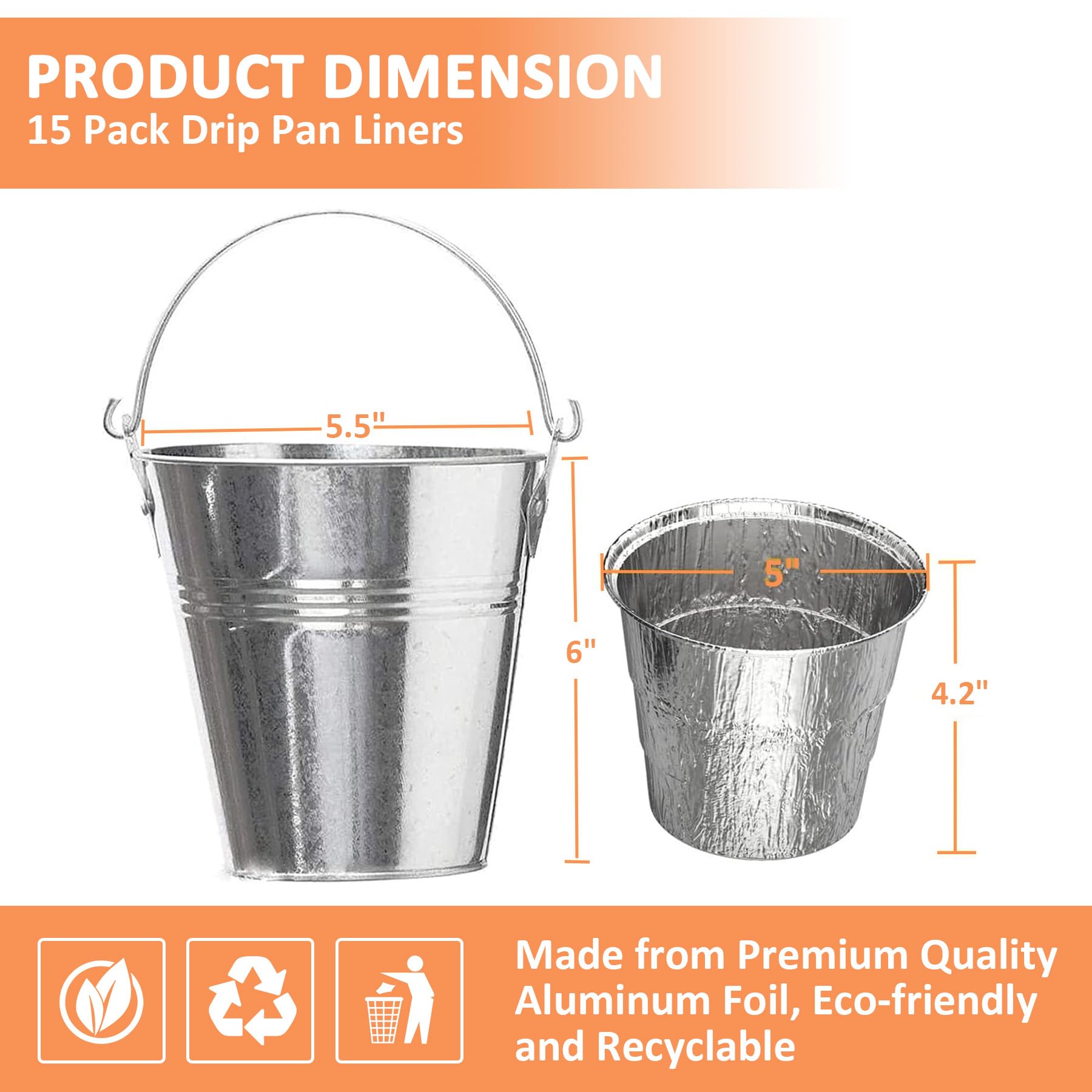 Snapklik.com : Grease Bucket And 10 Pack Liners For Traeger 20/22/34 ...