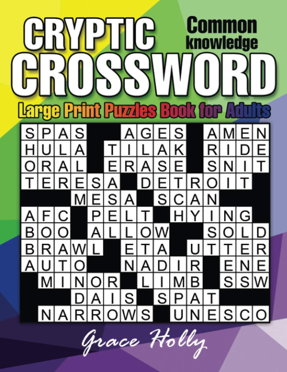 Buy Large Print Cryptic Cros Puzzles Common Knowledge: Big and Easy to ...
