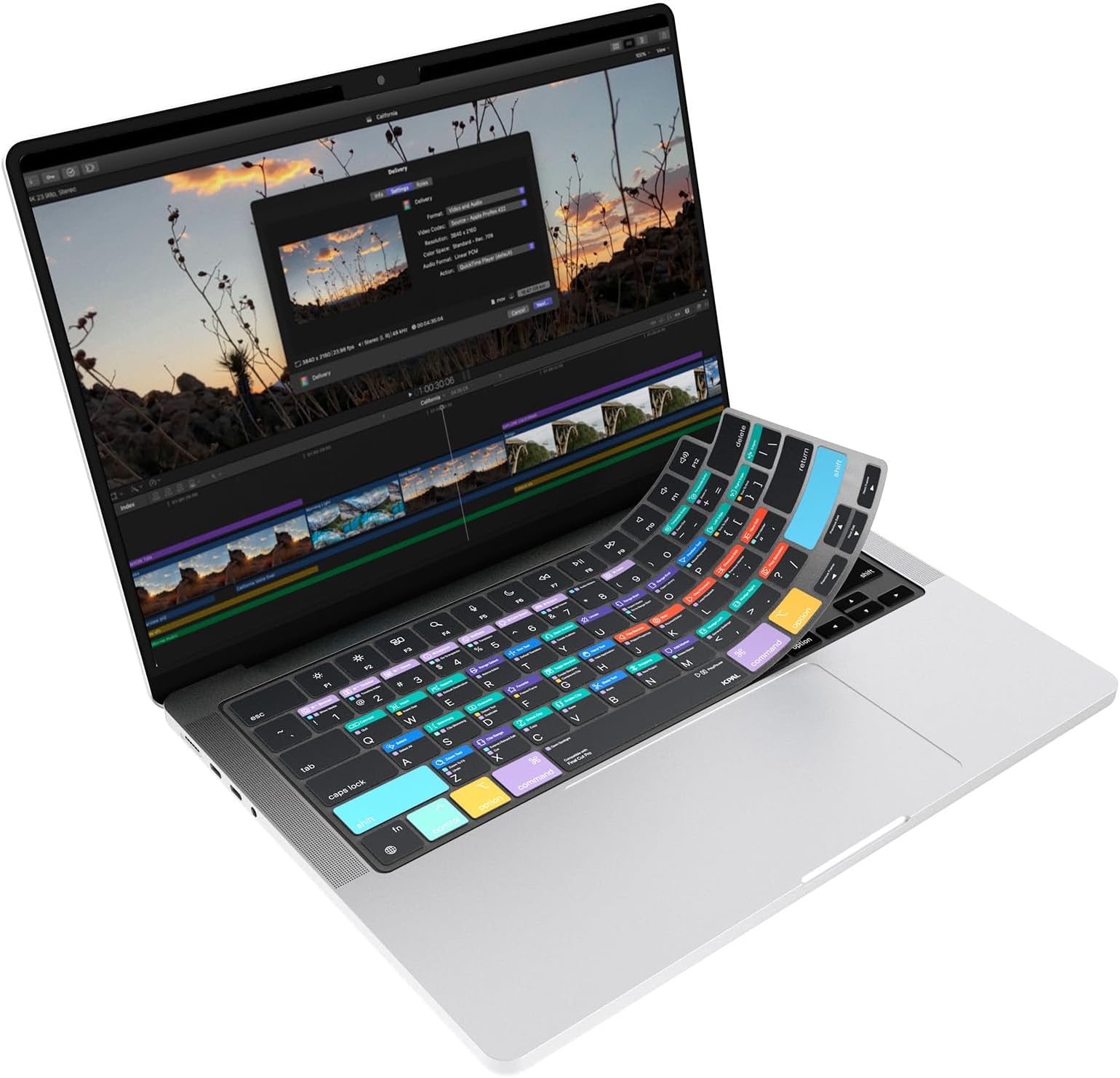 Amazon.com: JCPal Final Cut Pro Shortcut Guide Keyboard Cover for Apple ...