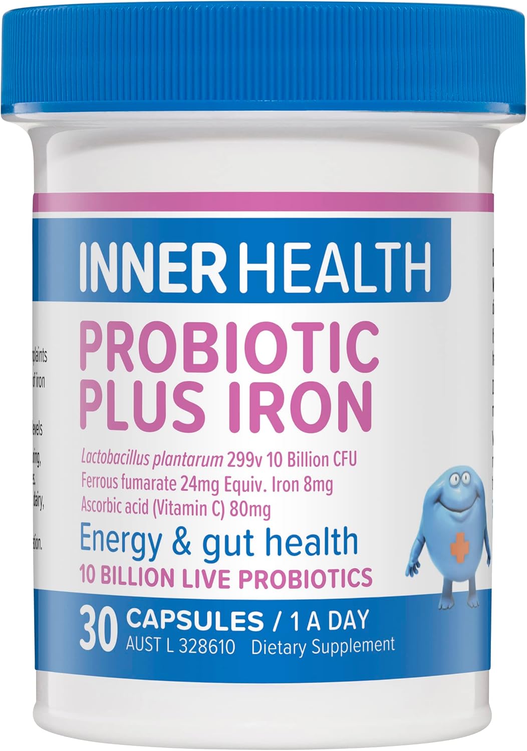 Amazon.com: Inner Health Probiotic Plus Iron 30 Capsules : Health ...