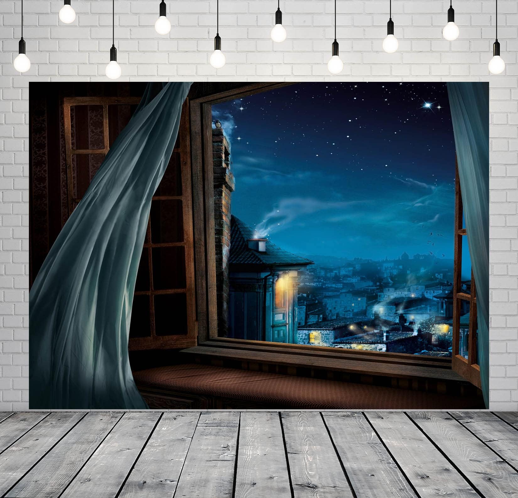Amazon.com : BELECO 7x5ft Fabric Magical Window Backdrop for ...