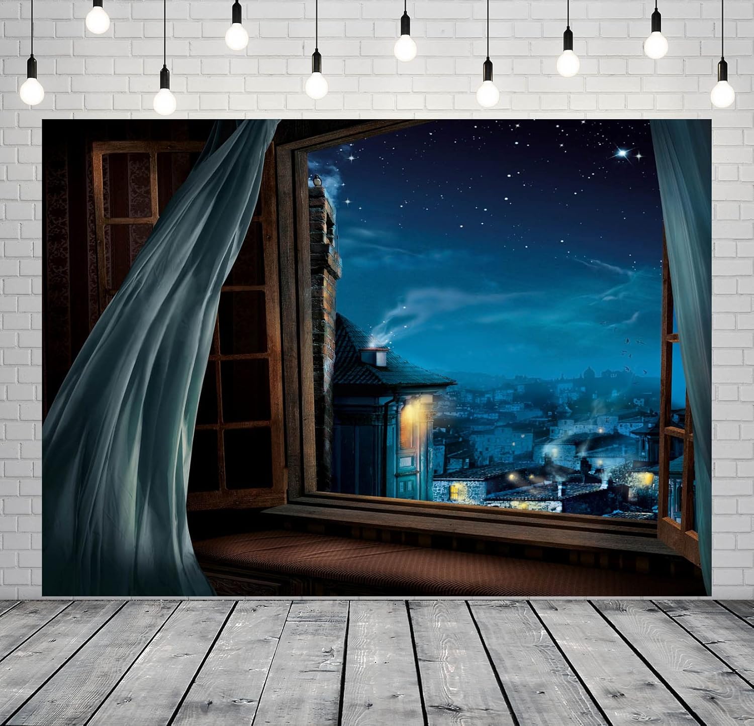 Amazon.com : BELECO 7x5ft Fabric Magical Window Backdrop for ...