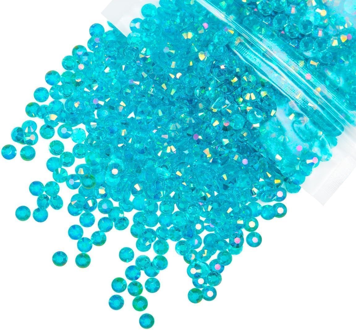 Amazon.com: qiipii 1550PCS 5mm Transparent Teal Blue AB Resin ...