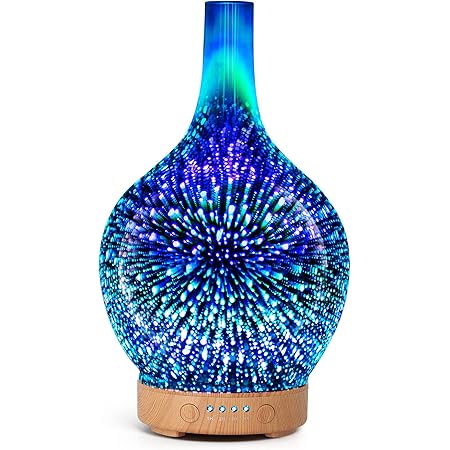 Amazon.com: Essential Oil Diffuser - 3D Glass 200ml Galaxy Premium ...