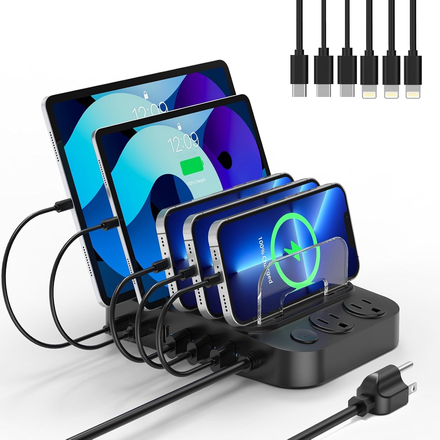 Amazon.com: Catlyn Charging Station for Multiple Devices, 8 Port ...