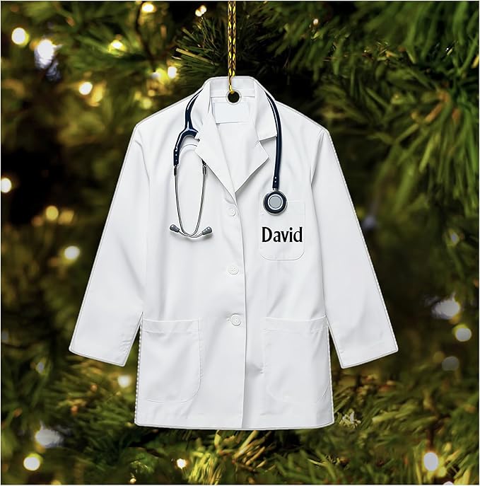 Amazon.com: Hyturtle Personalized Doctor 2D Flat Ornament - Dr Gift for ...
