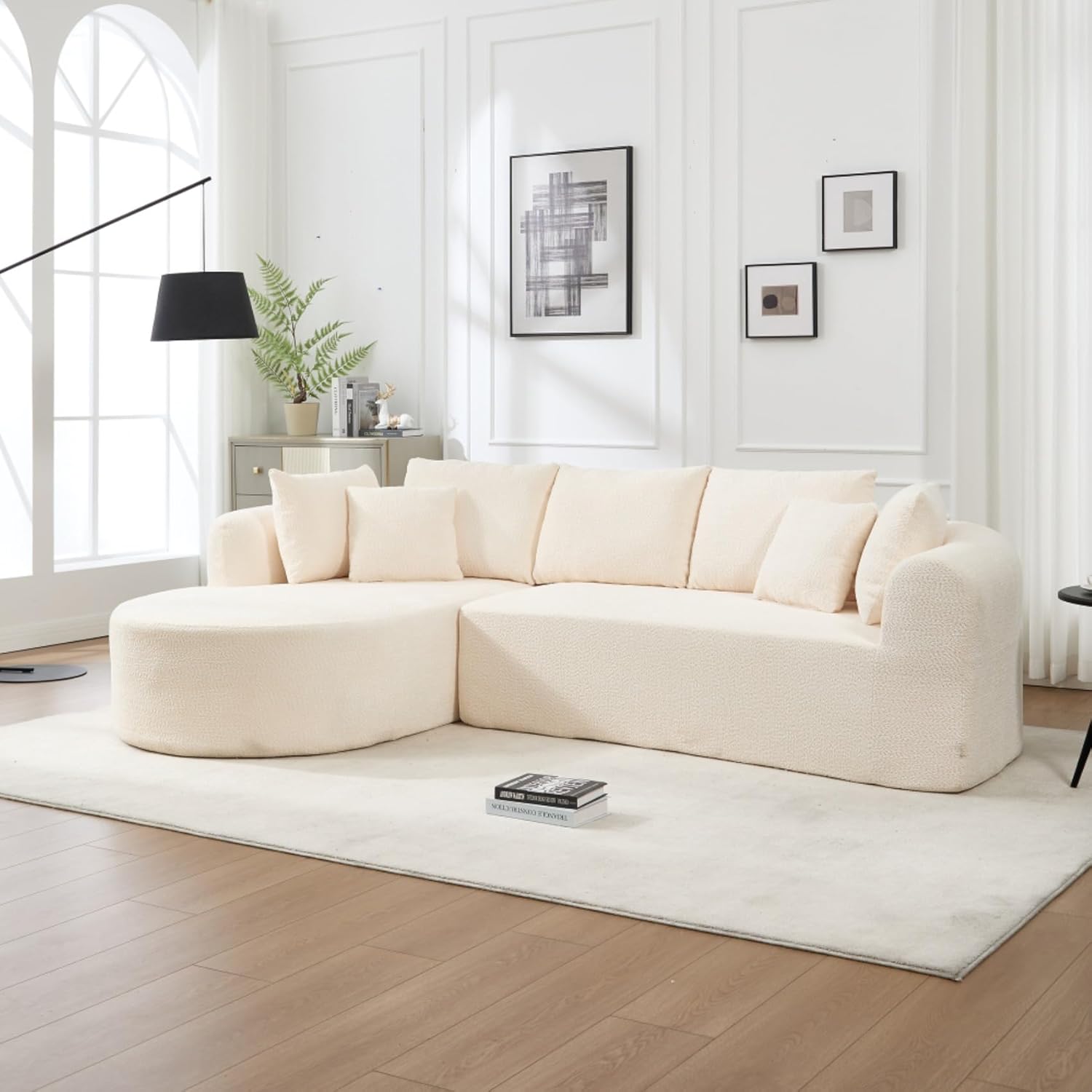 Amazon.com: KALALLA 109'' Modern Cloud Sectional Couch with Memory Foam ...