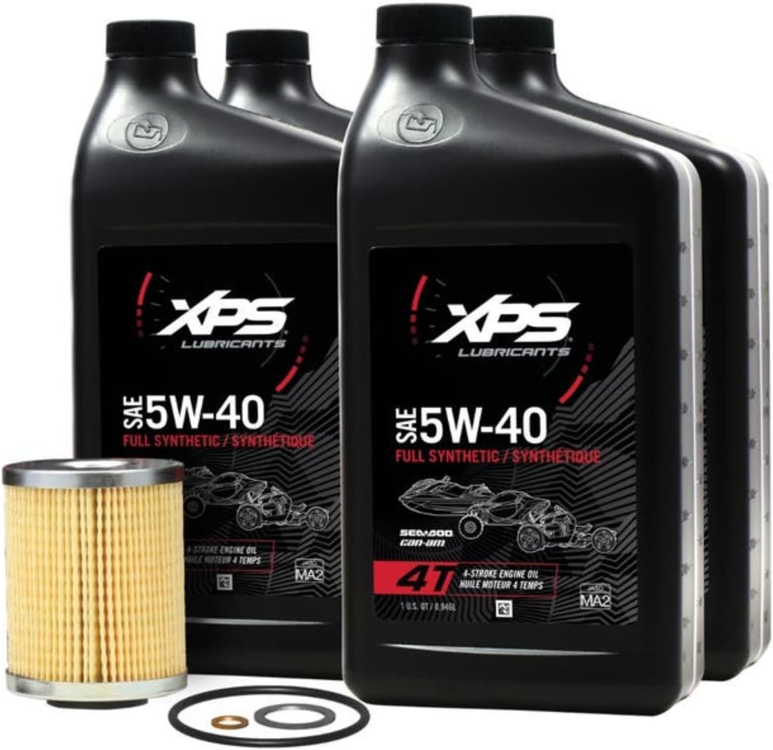 Amazon.com: Can-Am New OEM 4T 5W-40 Full Synthetic Oil Change Kit ...