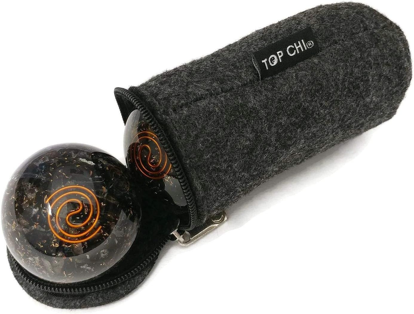 Amazon.com: Learay 2PCS Black Obsidian Baoding Balls, Chinese Health ...