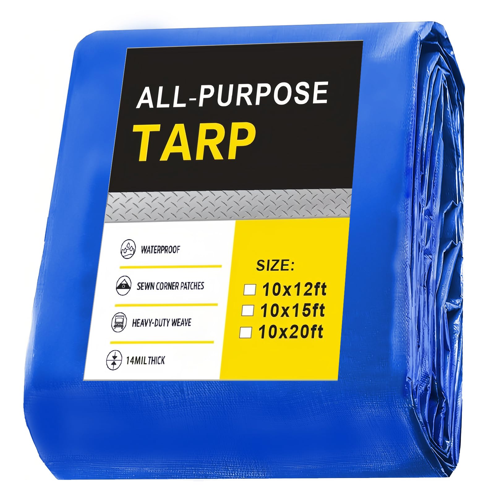 Amazon.com: Heavy Duty Tarp,Tarp Waterproof Thick 14 Mil 10 * 20ft ...