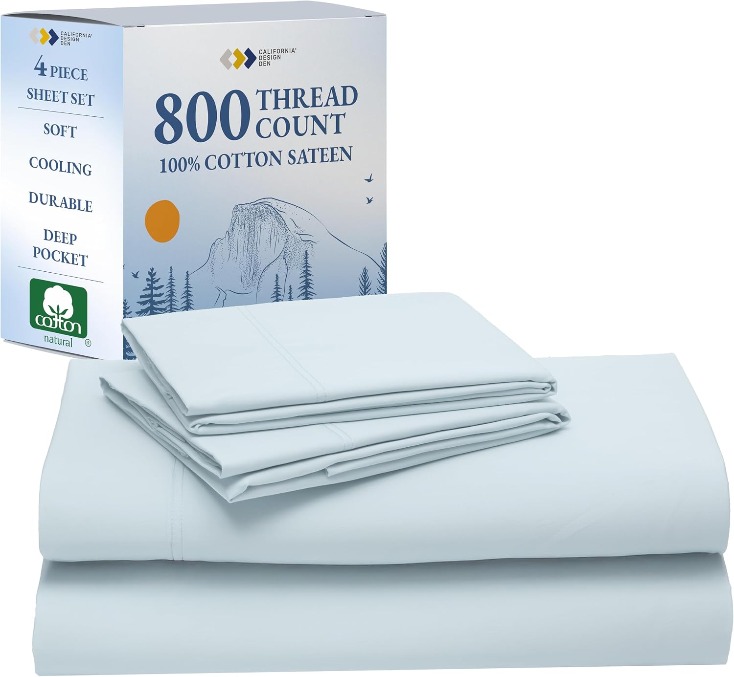 Amazon.com: California Design Den King Sheet Set - Luxury Hotel 800 ...