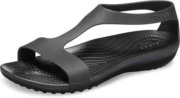 Amazon.com | Crocs Women's Serena Sandals, Black/Black, 6 Women | Flats