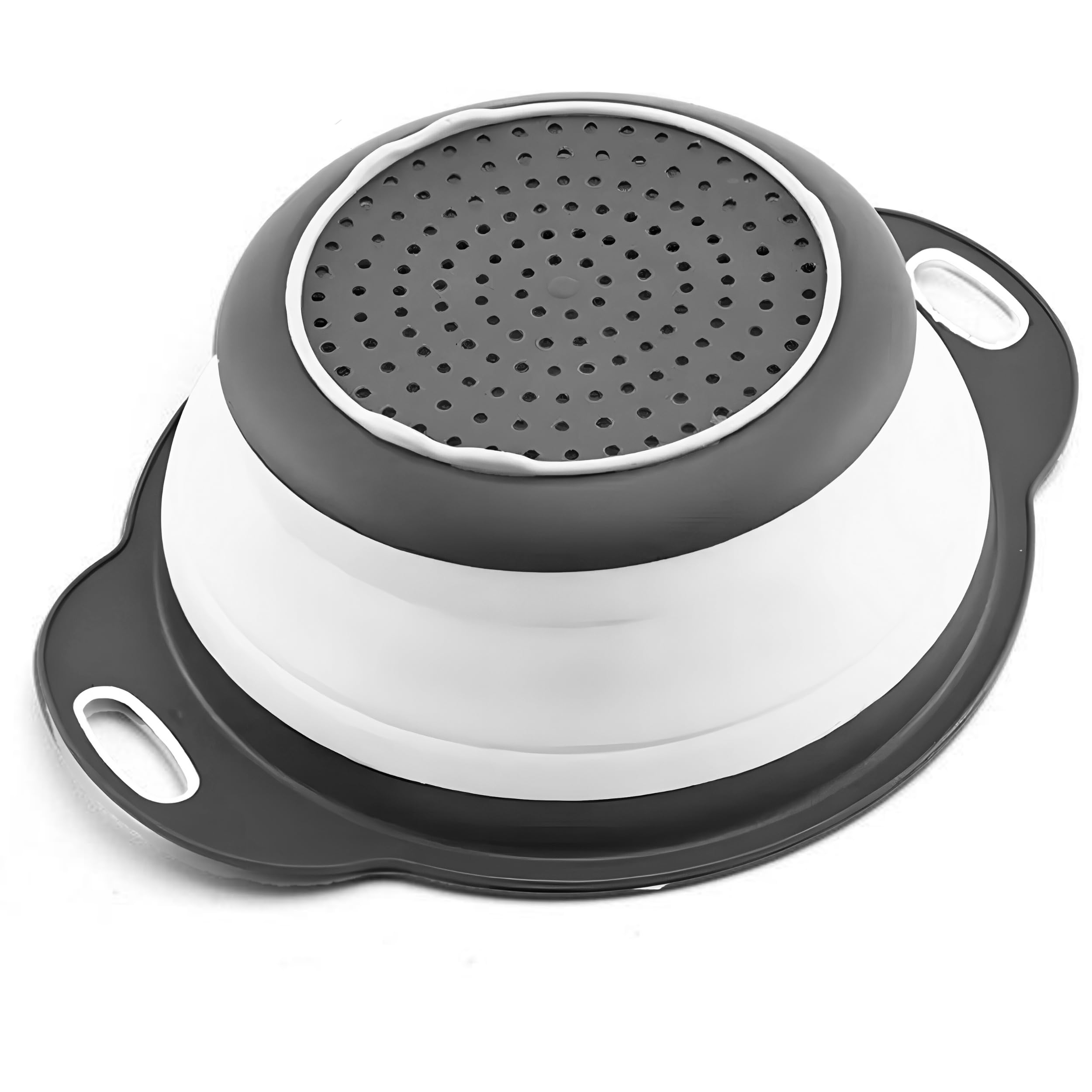 Amazon.com: White Round Silicone Collapsible Colander – Silicone Round ...