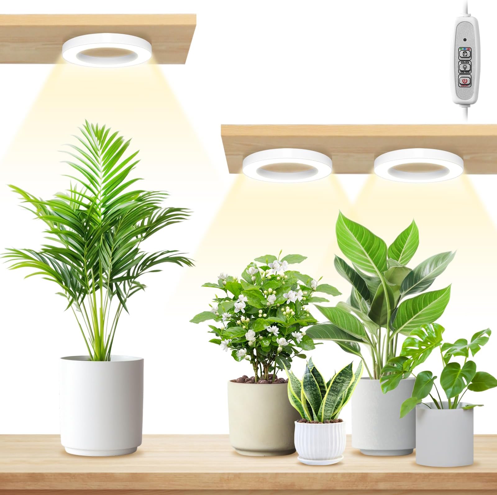Amazon.com: Ceiling Grow Light for Indoor Plants, yadoker 72 LEDs Full ...