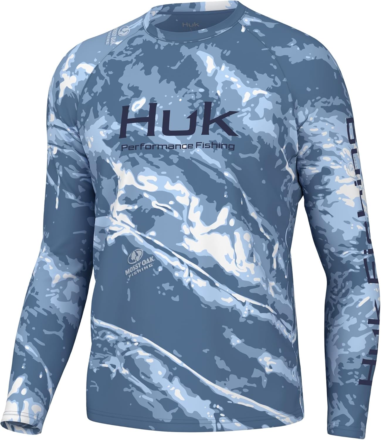 Amazon.com: HUK Men's Standard Pursuit Pattern Crew Sleeve, Performance ...