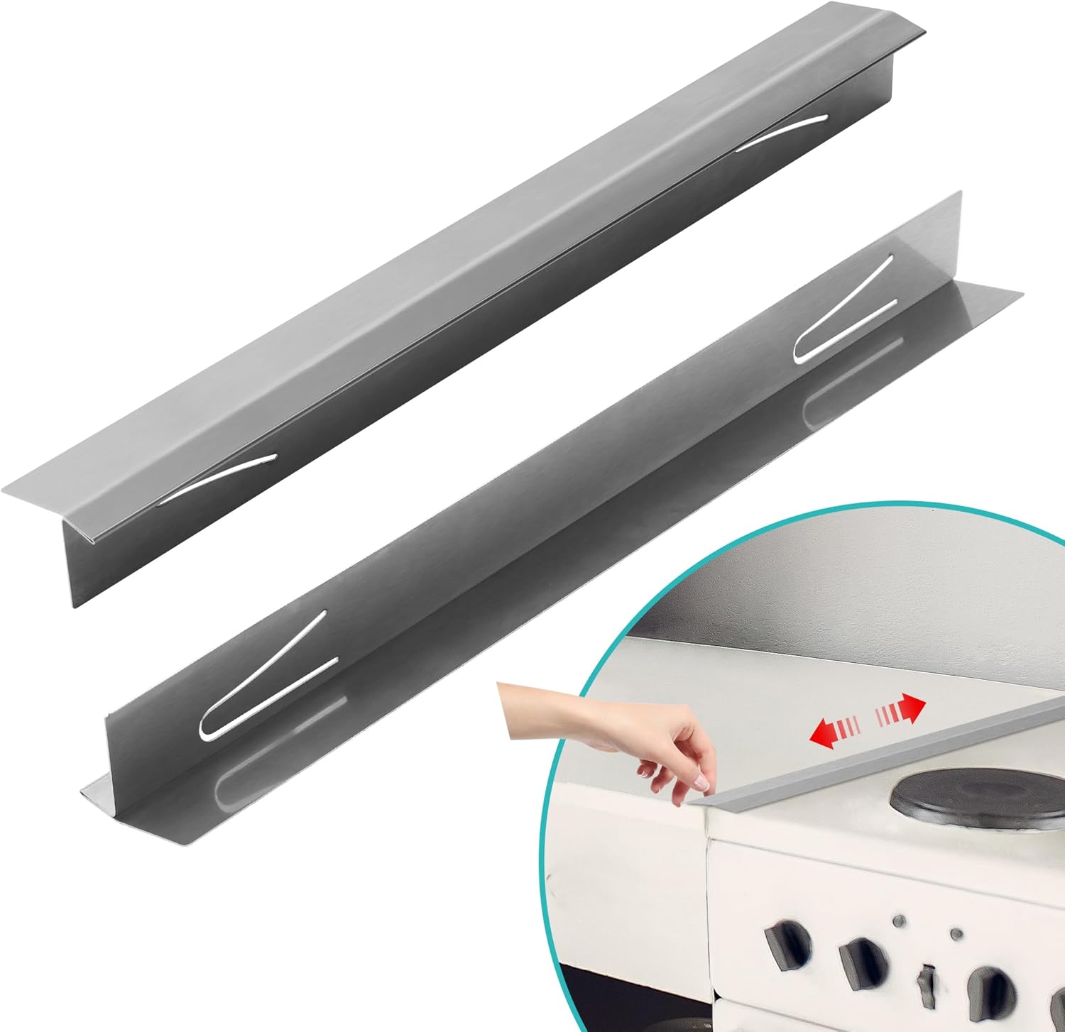 Amazon.com: 4PCS Stainless Steel Stove Gap Covers, 35-70CM Retractable ...