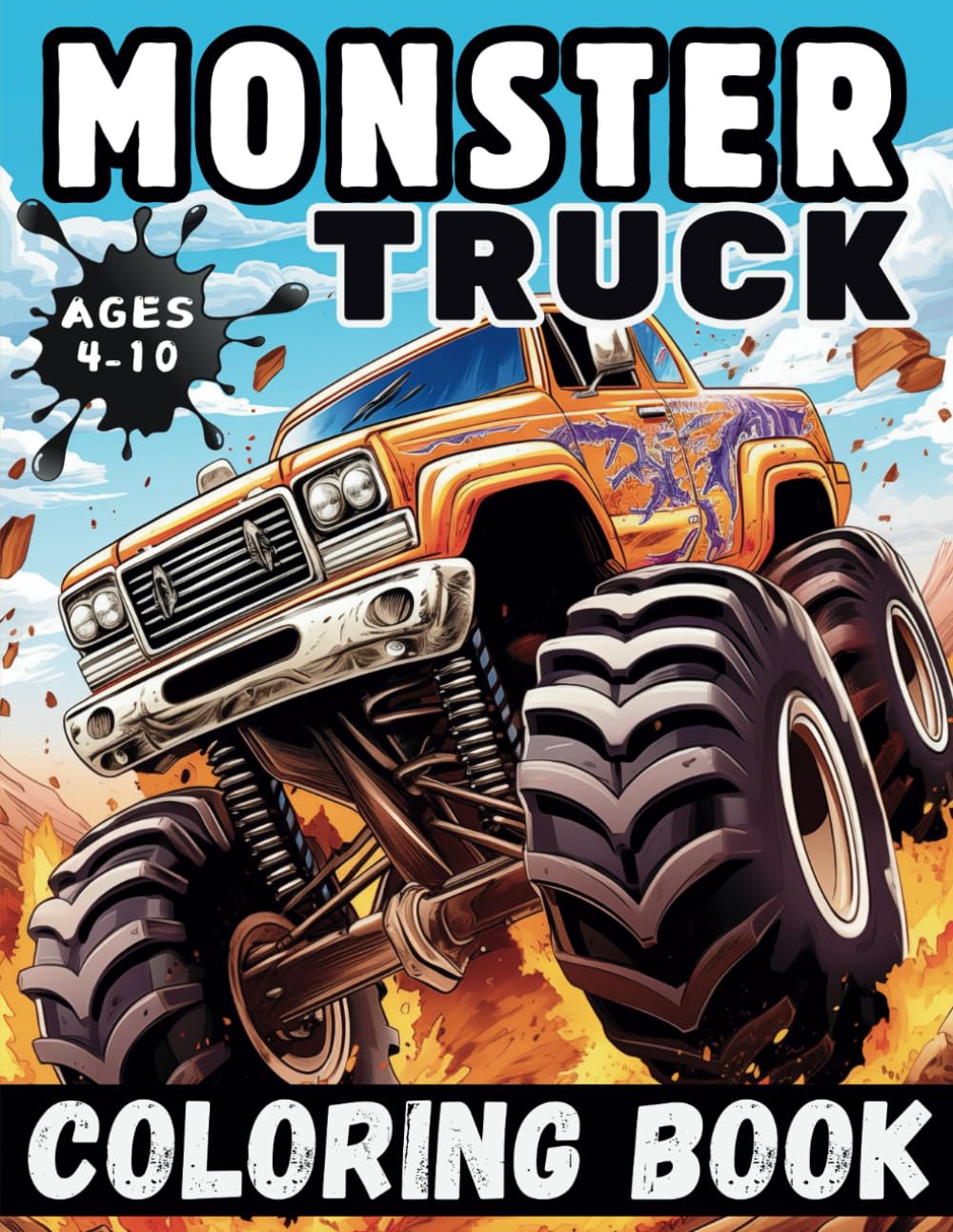 Monster Truck Coloring Book: Various and Awesome Coloring Pages for ...